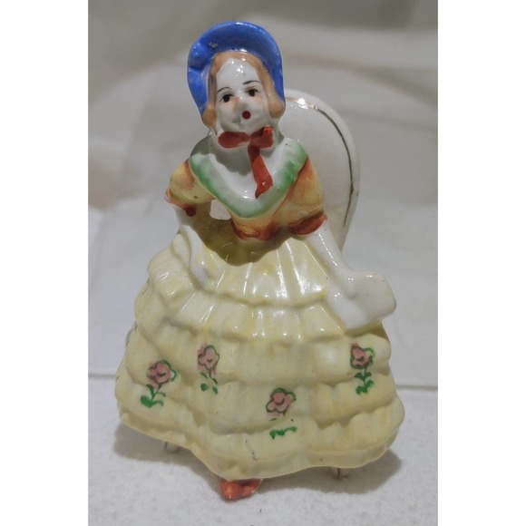 Accents | Vintage Occupied Japan Porcelain Victorian Woman Sitting In A ...